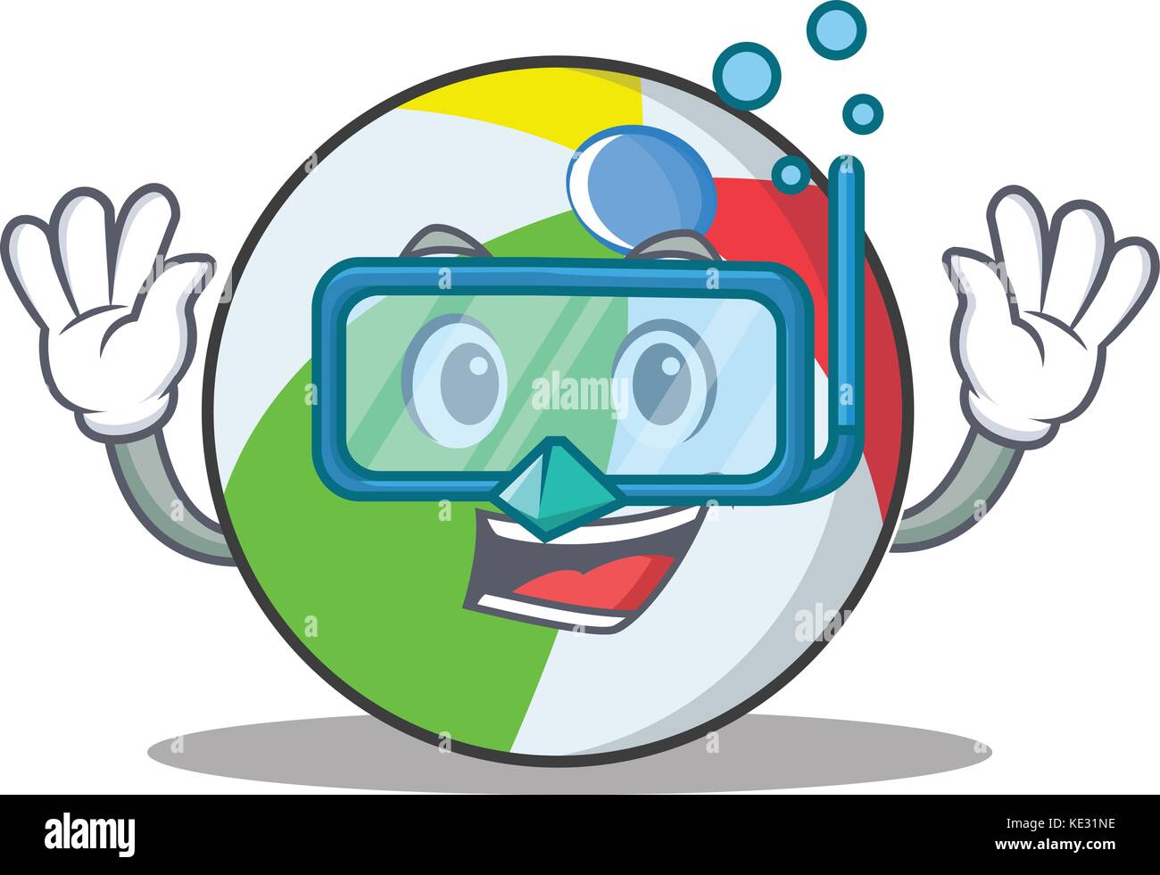 Diving ball character cartoon style Stock Vector Image & Art - Alamy