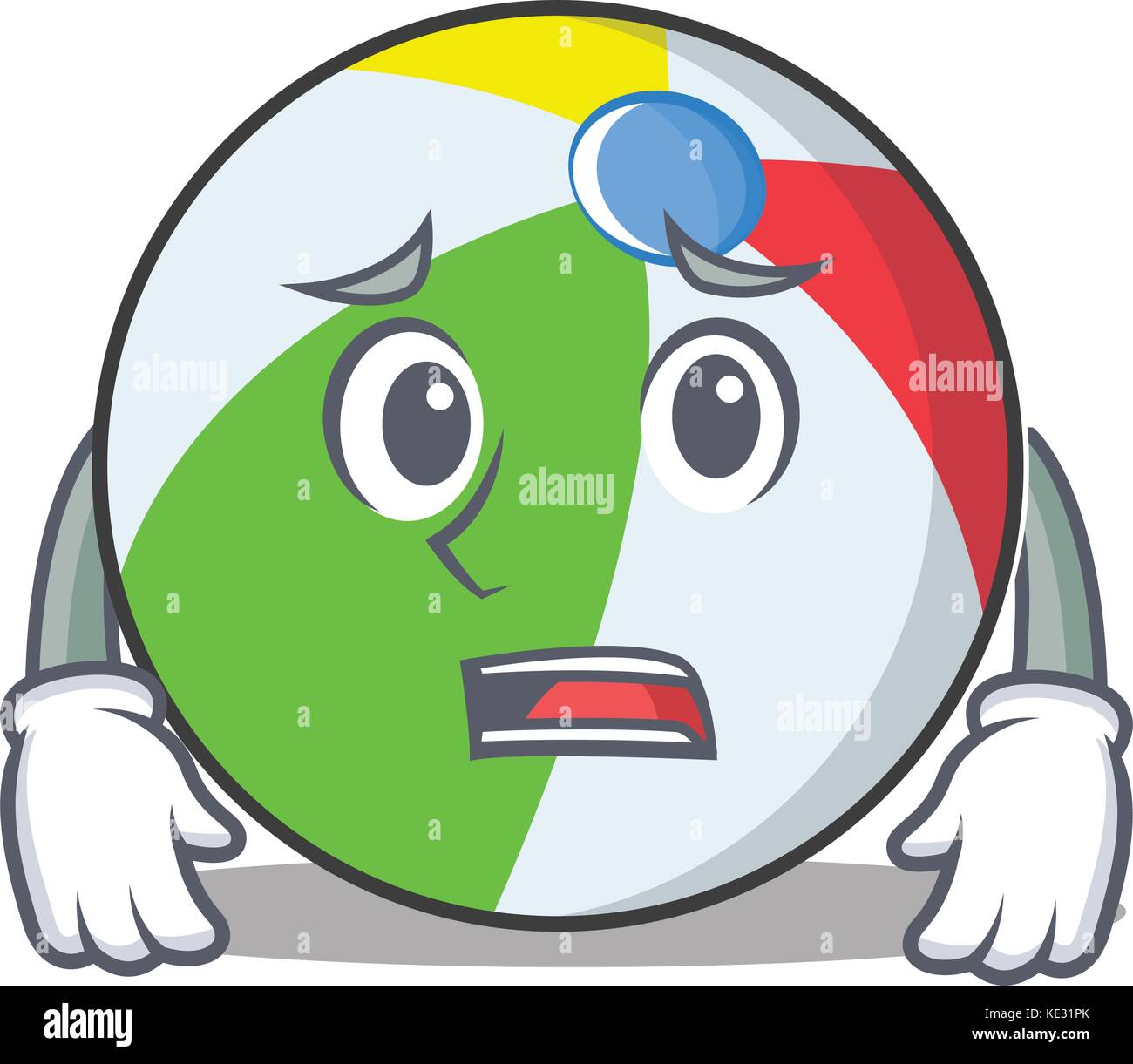 Afraid ball character cartoon style Stock Vector Image & Art - Alamy