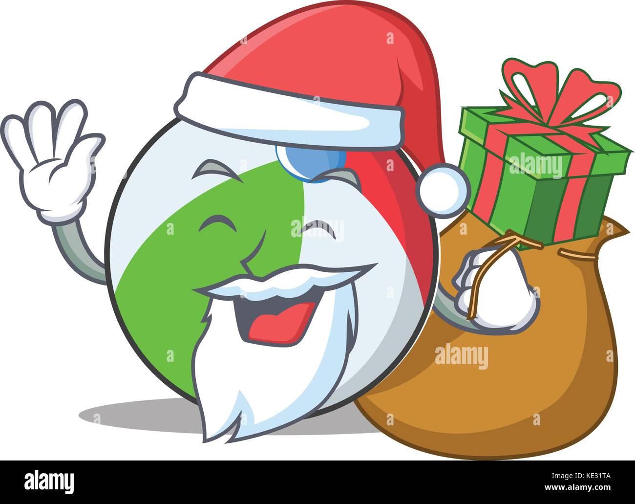Santa ball character cartoon style Stock Vector Image & Art - Alamy