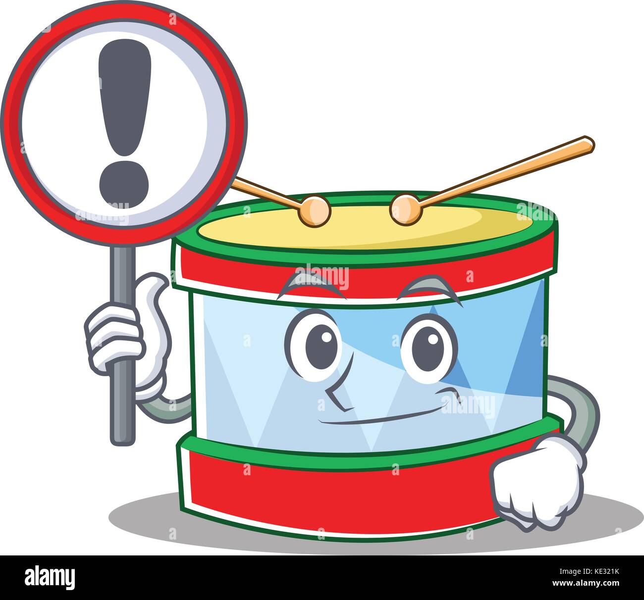 With sign toy drum character cartoon Stock Vector Image & Art - Alamy