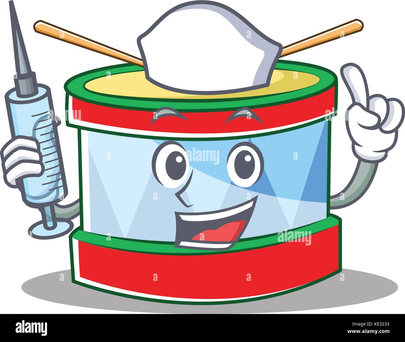 Nurse toy drum character cartoon Stock Vector Image & Art - Alamy