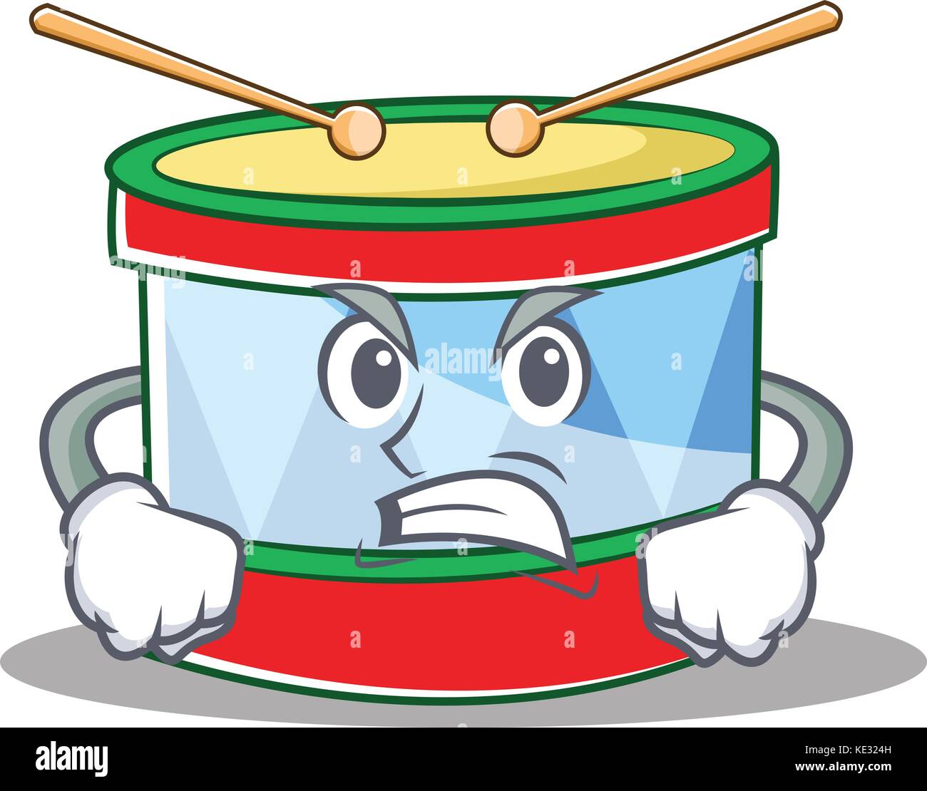 Angry toy drum character cartoon Stock Vector Image & Art - Alamy