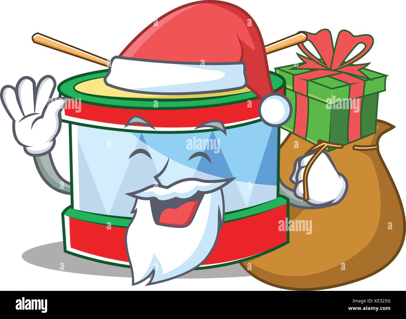 Santa toy drum character cartoon Stock Vector Image & Art - Alamy