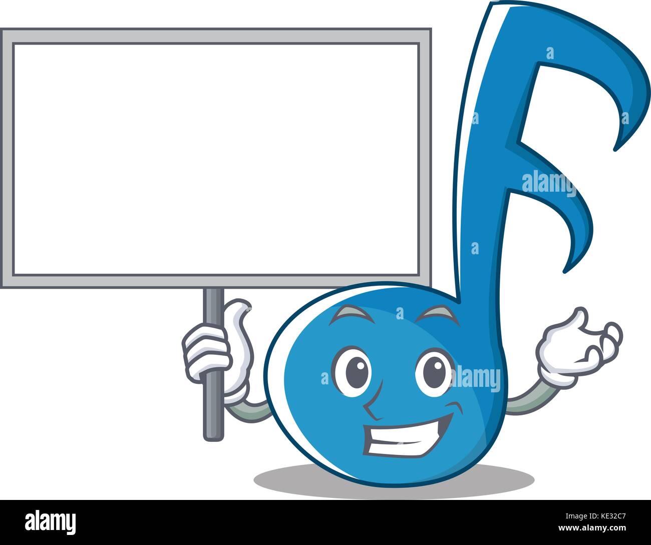 With Board Music Note Character Cartoon Stock Vector Image & Art - Alamy