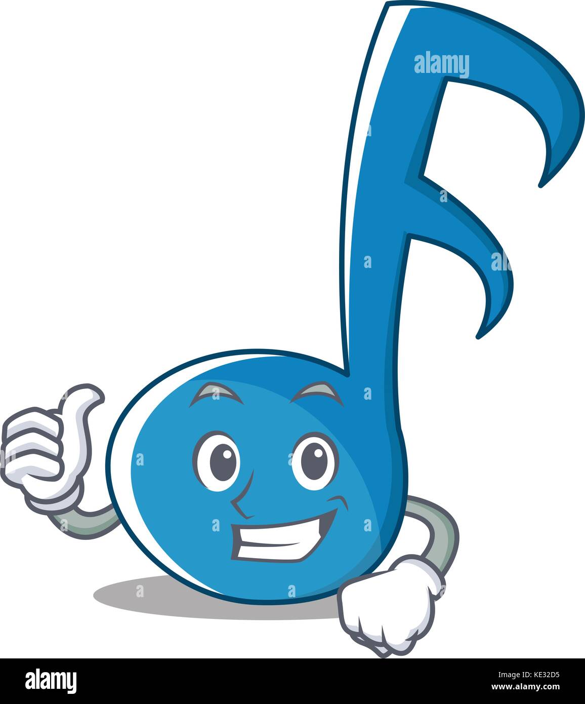 Thumbs Up Music Note Character Cartoon Stock Vector Image & Art - Alamy