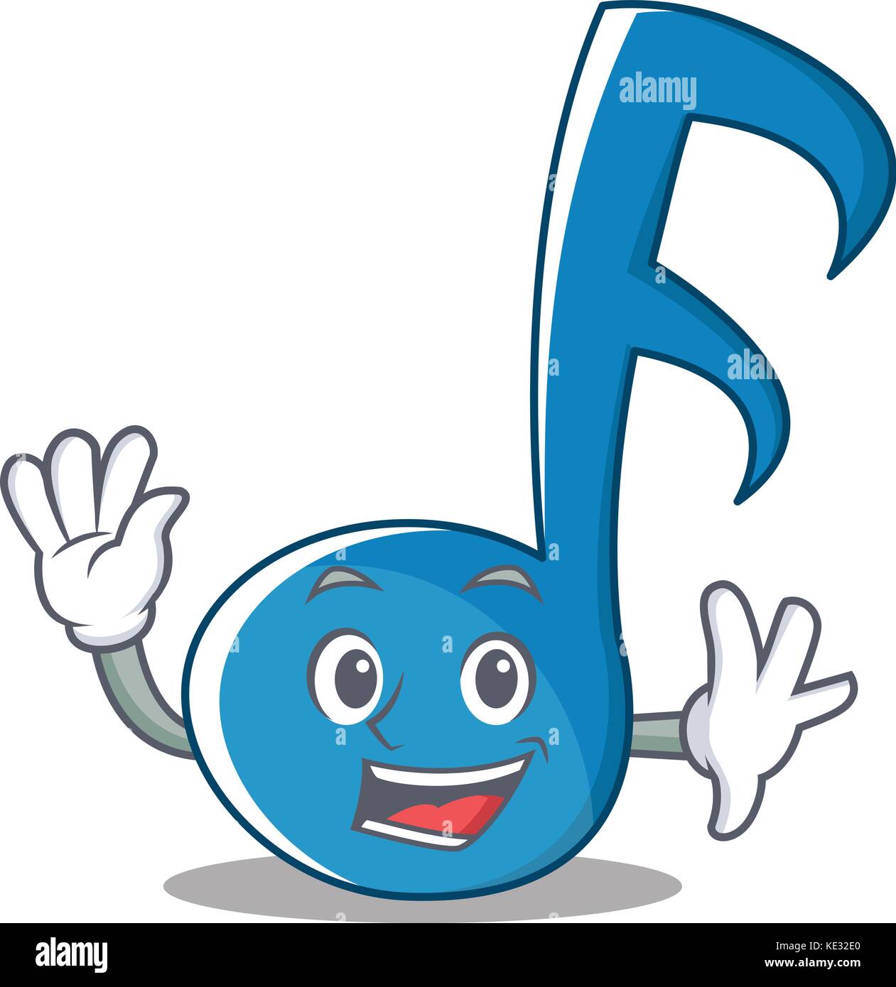 Waving Music Note Character Cartoon Stock Vector Image & Art - Alamy