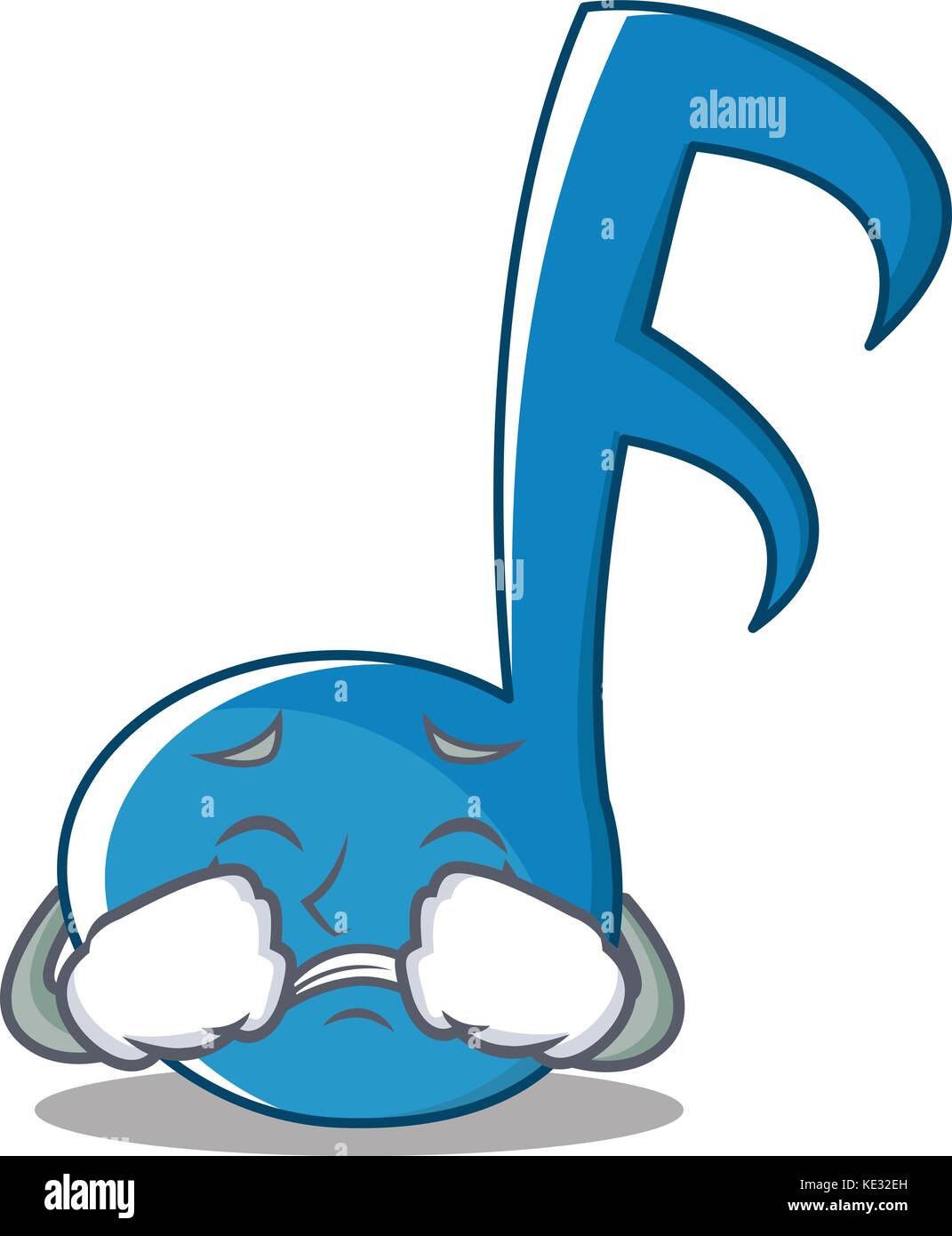 Crying Music Note Character Cartoon Stock Vector Image & Art - Alamy