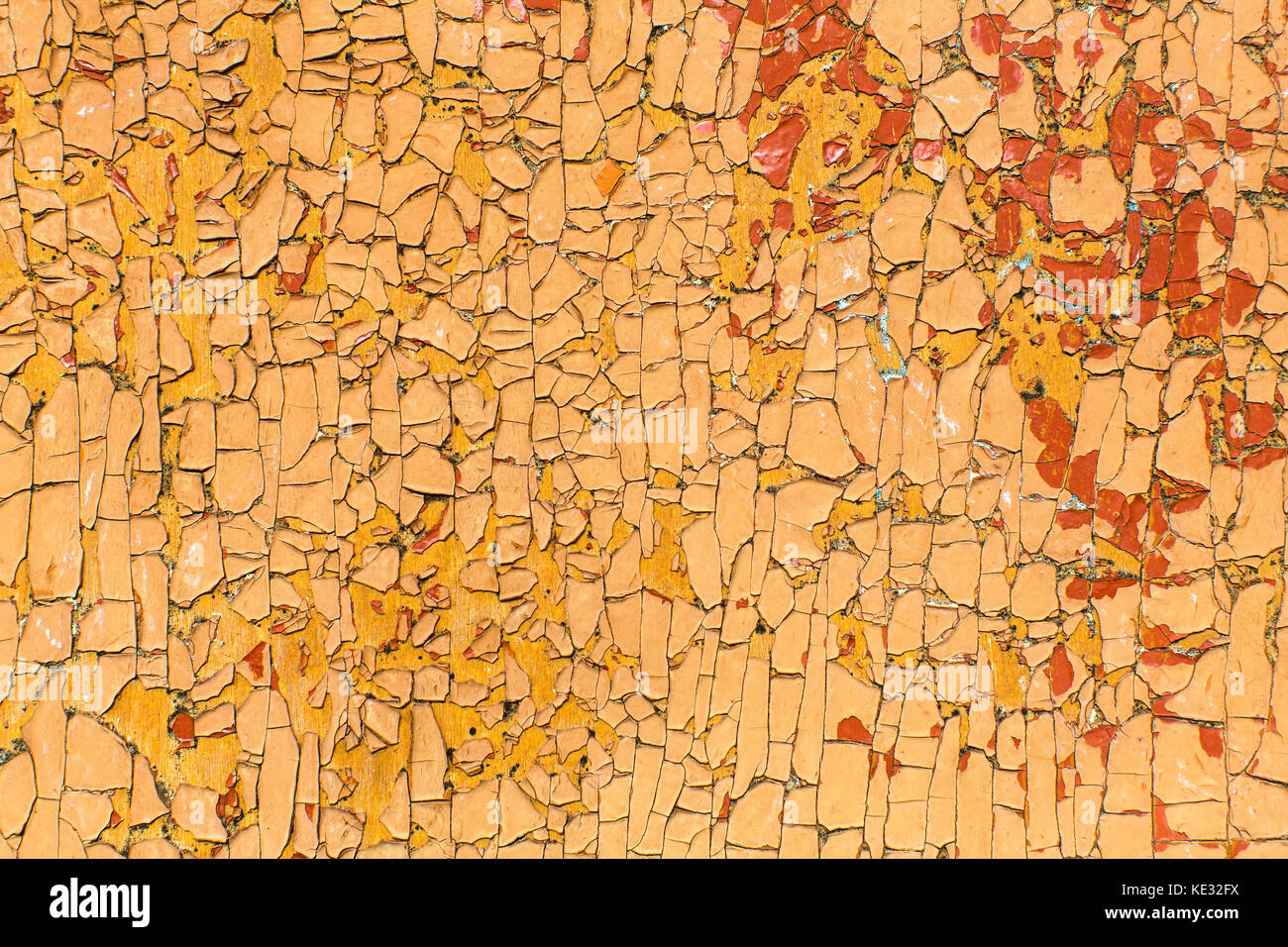 Peeling paint on old wooden rustic material on the wall. Wood texture ...