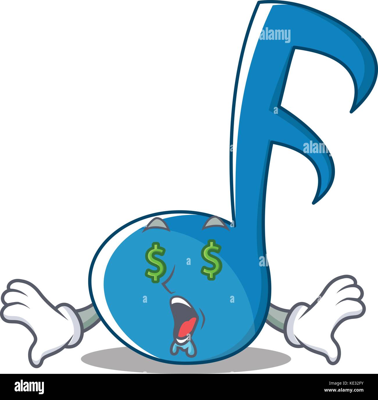 Money Eye Music Note Character Cartoon Stock Vector Image And Art Alamy