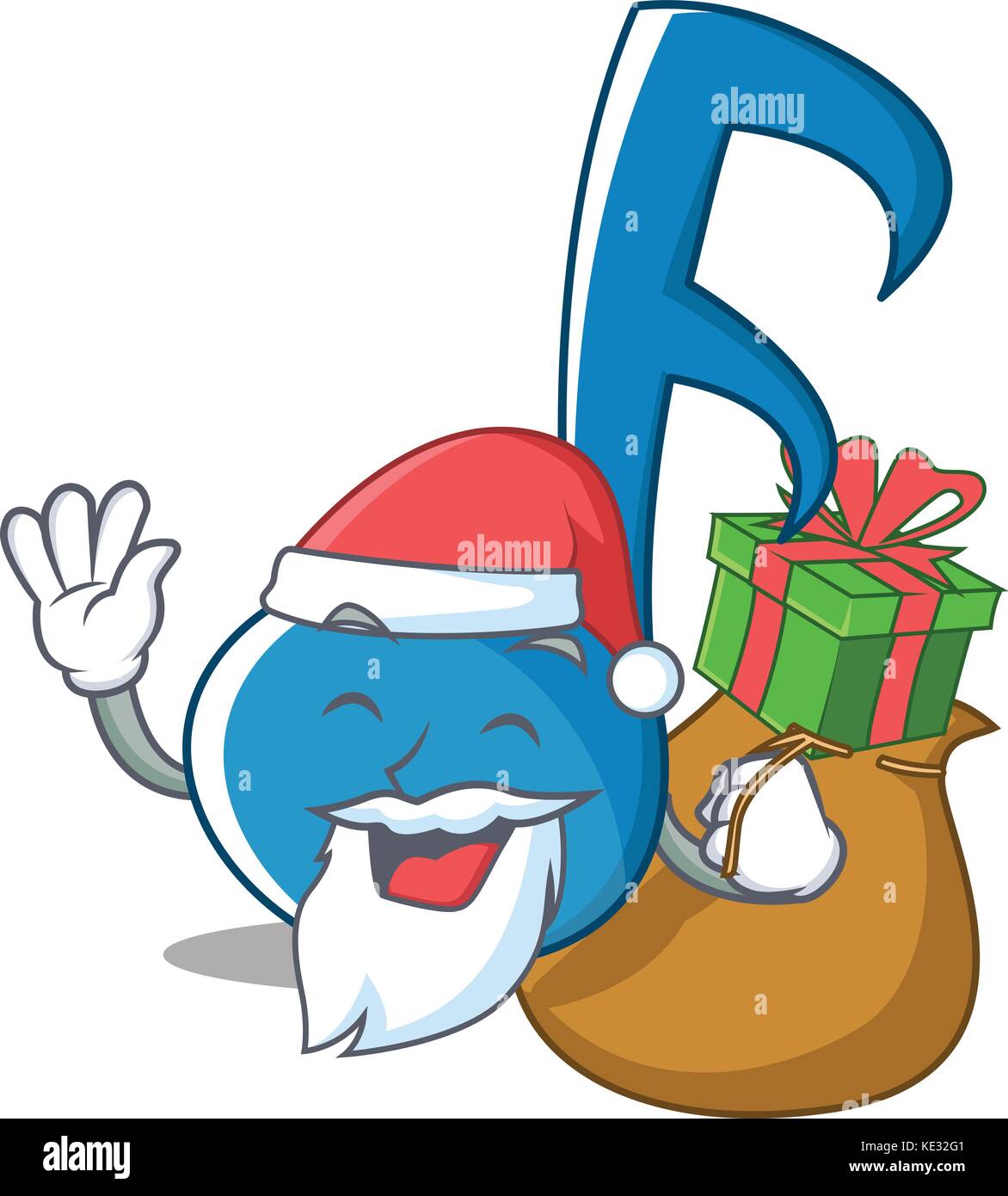 Santa Music Note Character Cartoon Stock Vector Image & Art - Alamy