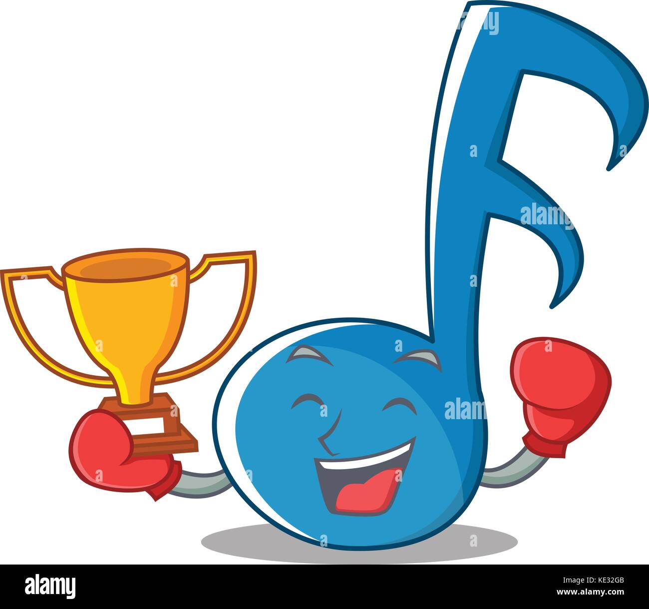 Boxing Music Note Character Cartoon Stock Vector Image & Art - Alamy