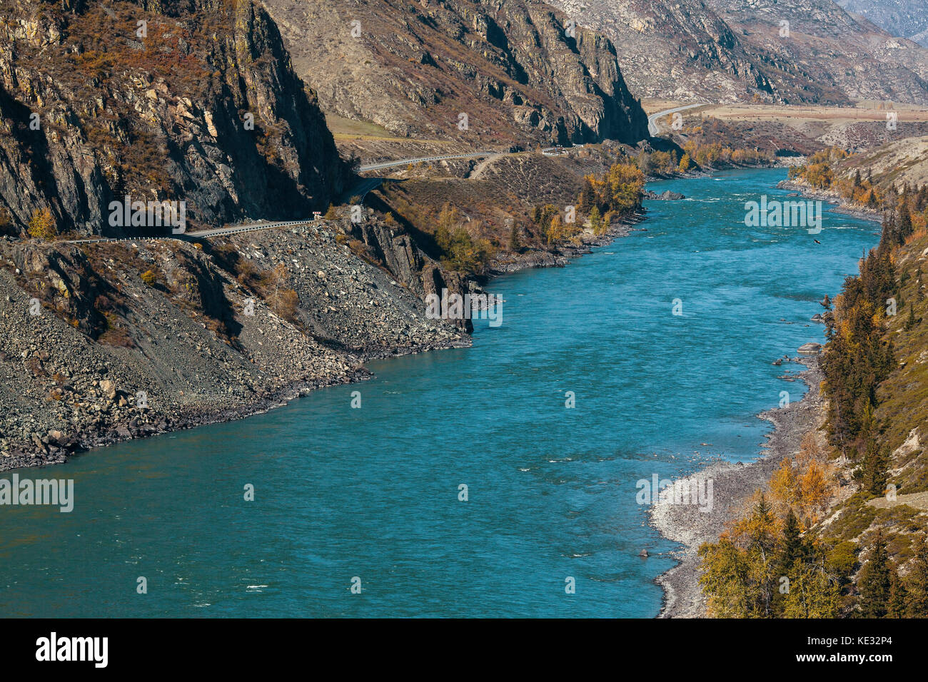Katun river of the Altai mountains, Altai Republic, Russia Stock Photo ...