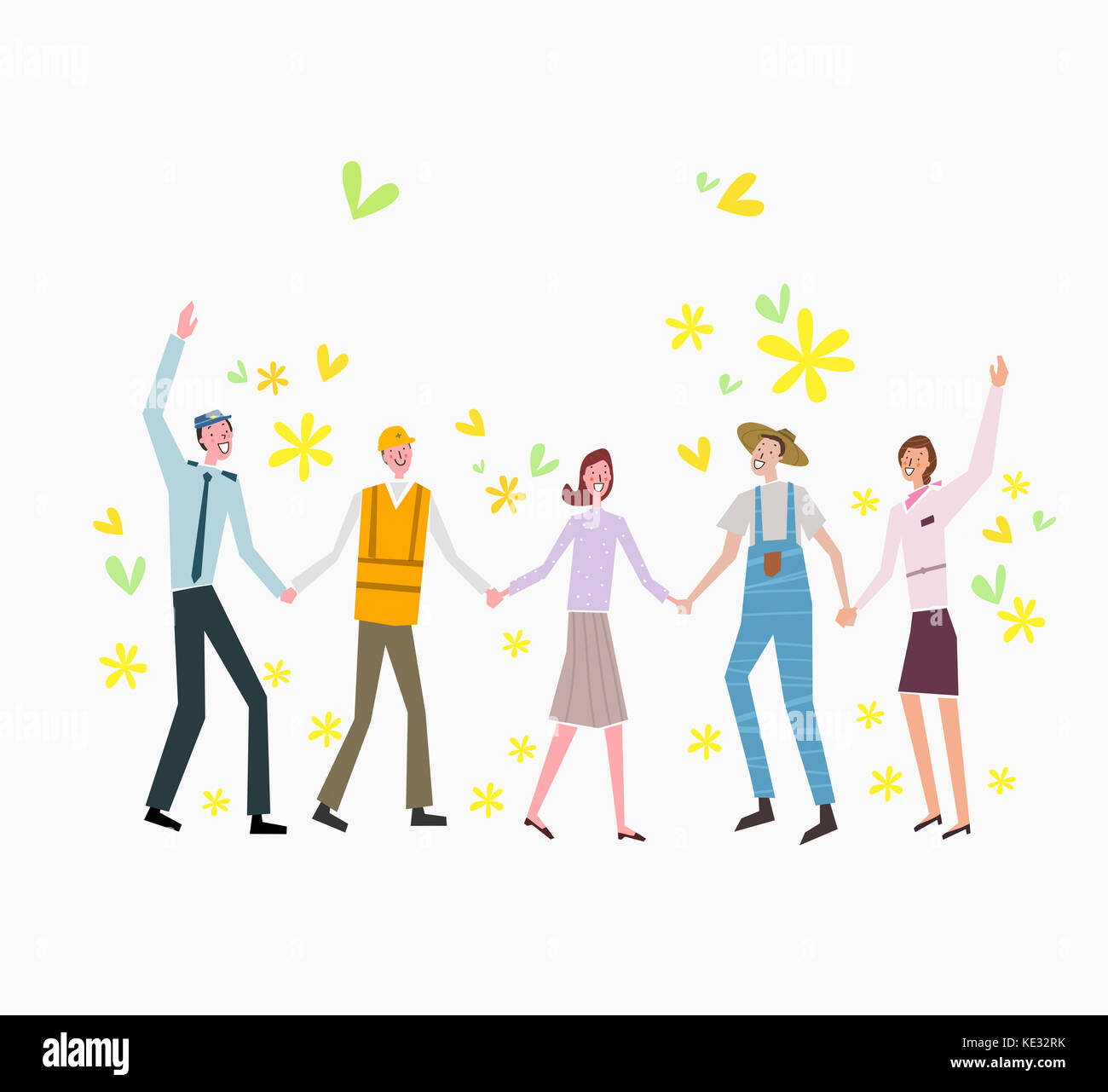 Harmonious loving community Stock Photo - Alamy