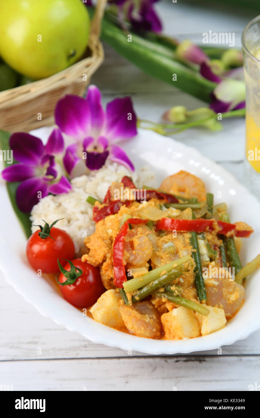 Talay Pad Pong Curry Stock Photo - Alamy