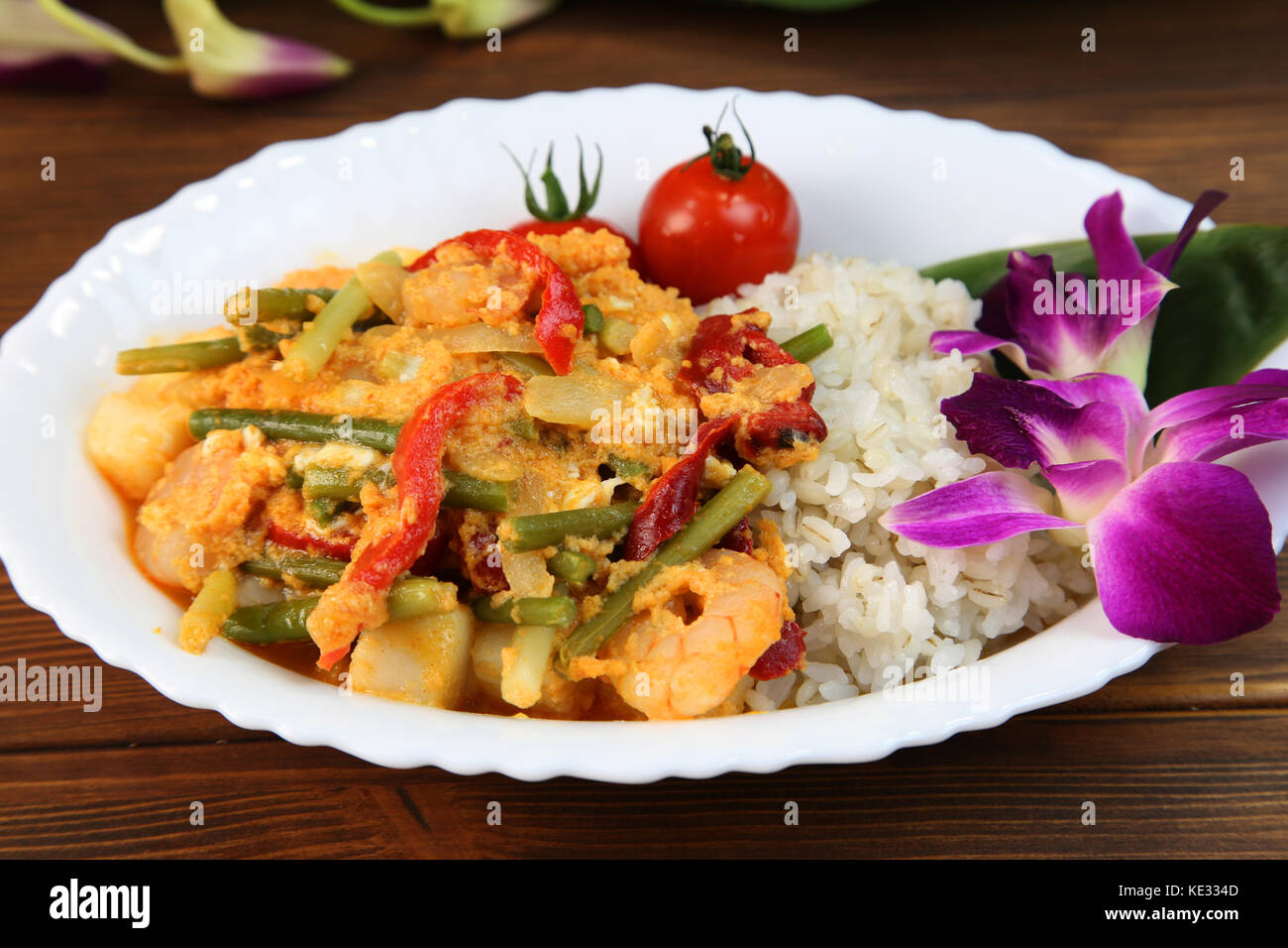 Talay Pad Pong Curry Stock Photo - Alamy