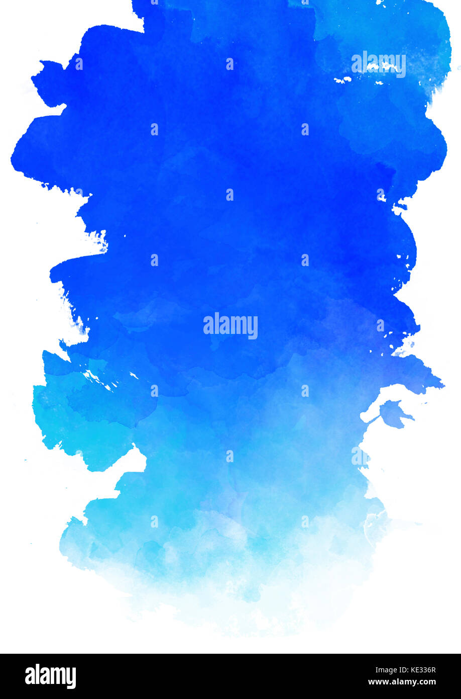Blue watercolor smudge Stock Photo - Alamy