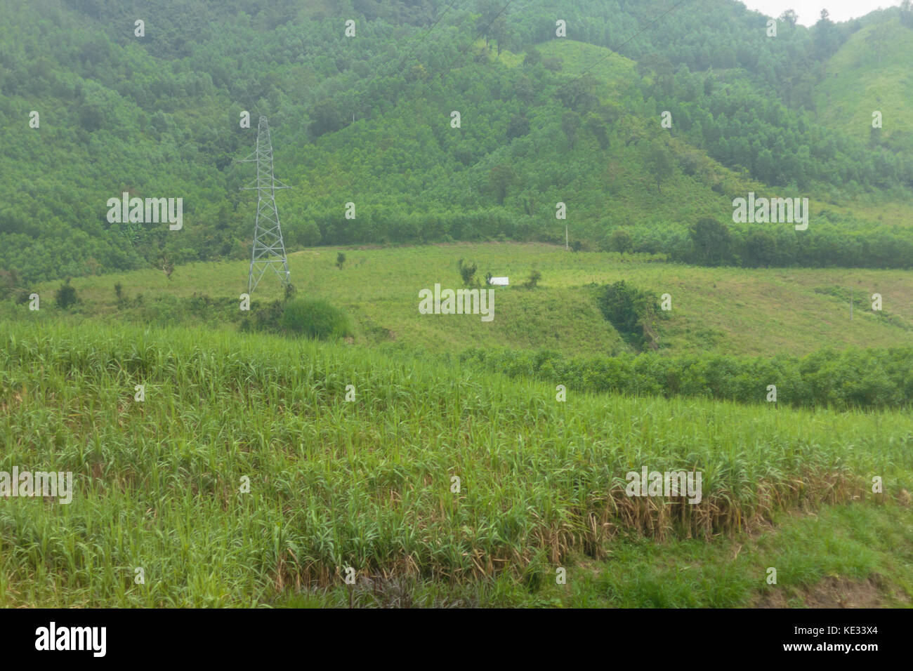 Low lying mountains of vietnam Stock Photo - Alamy