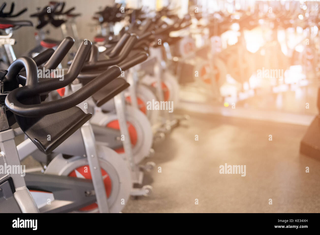 fitness facility center, gym interior, health club with sports training ...