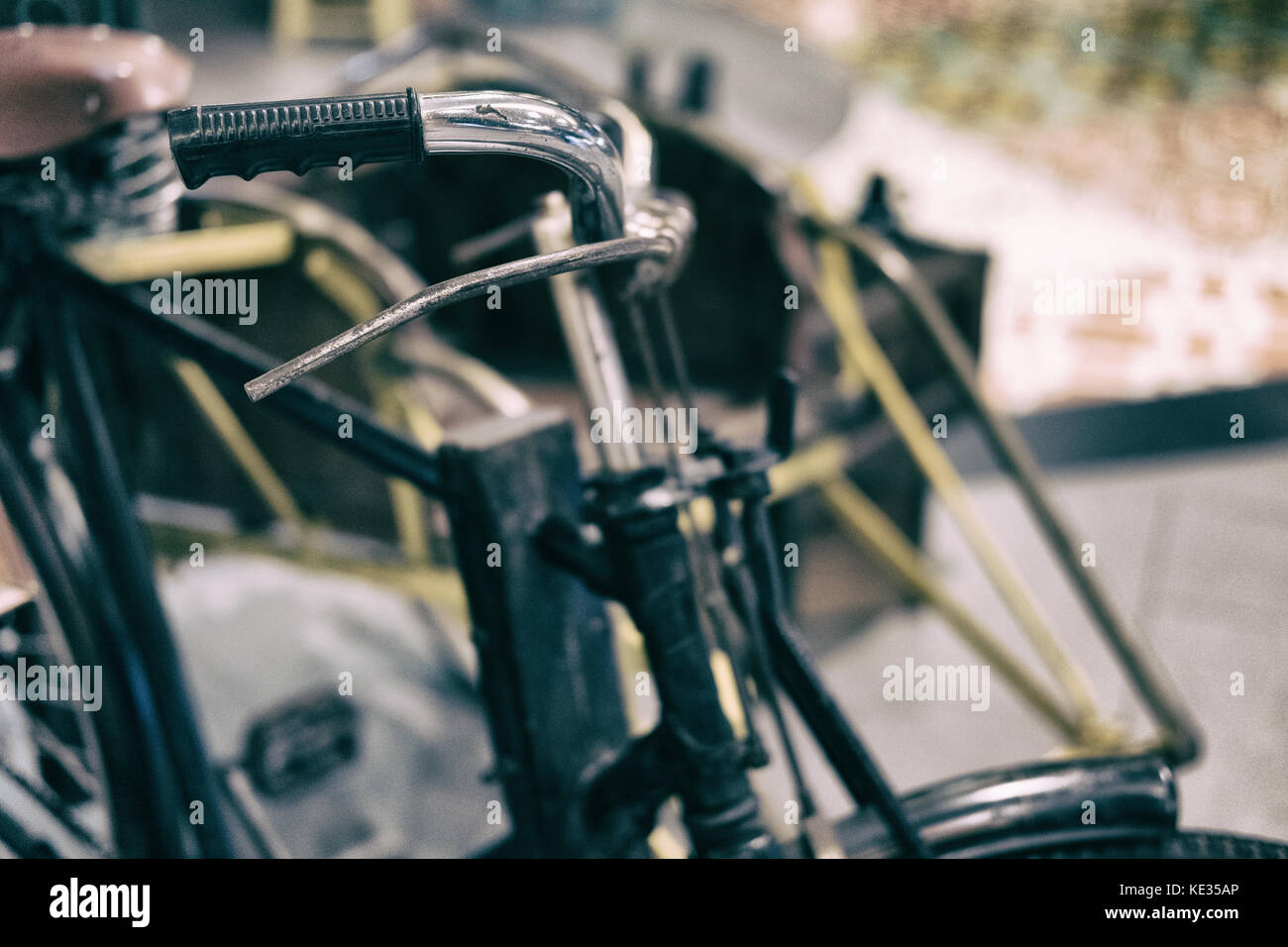Old-fashioned, retro tricycle. vintage trishaw. traditional rickshaw ...