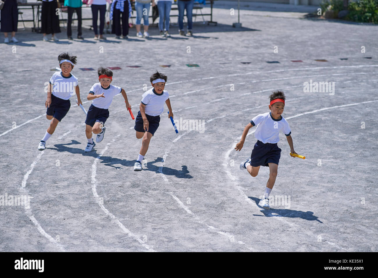 Japanese kids during school sports day Stock Photo - Alamy