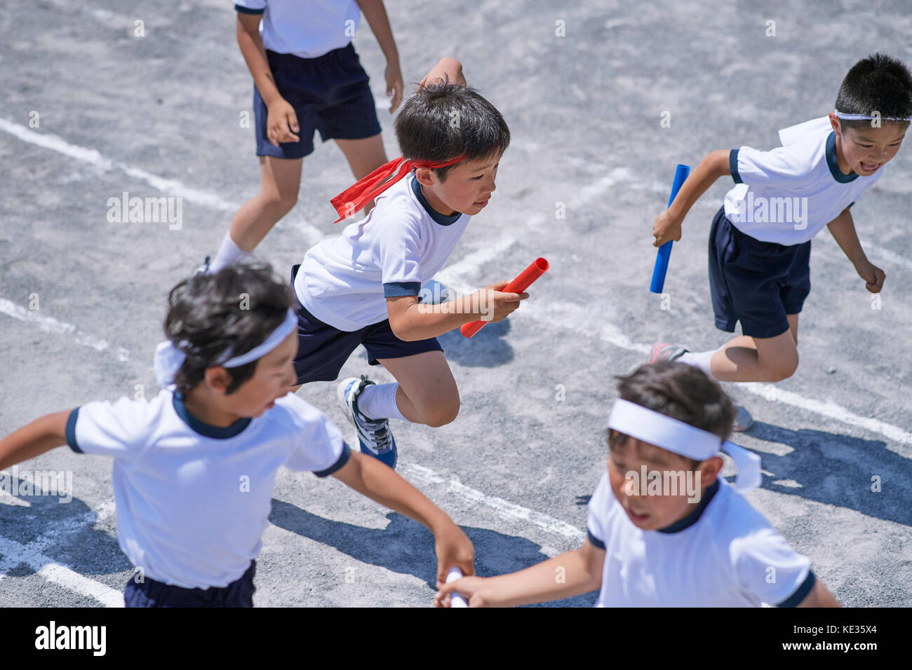 Japanese kids during school sports day Stock Photo - Alamy