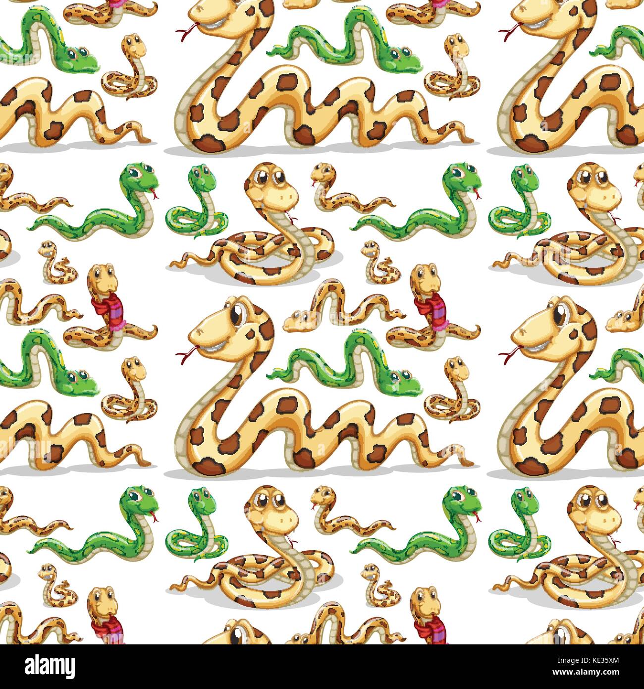 Seamless background with snakes illustration Stock Vector Image & Art ...