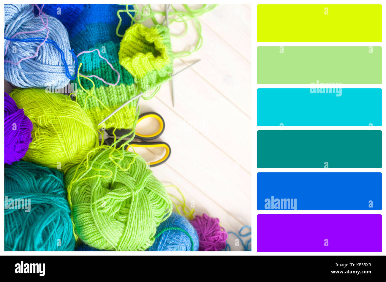 Bright color palette Stock Photo - Alamy