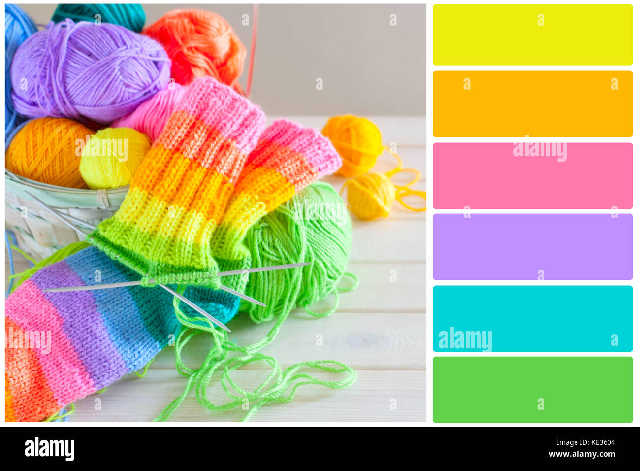 Bright color palette Stock Photo - Alamy