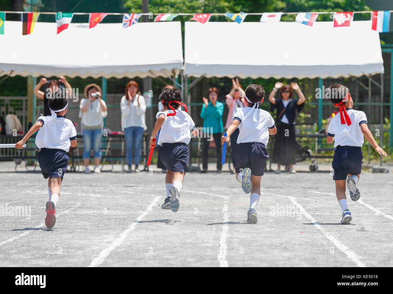 Japanese kids during school sports day Stock Photo - Alamy