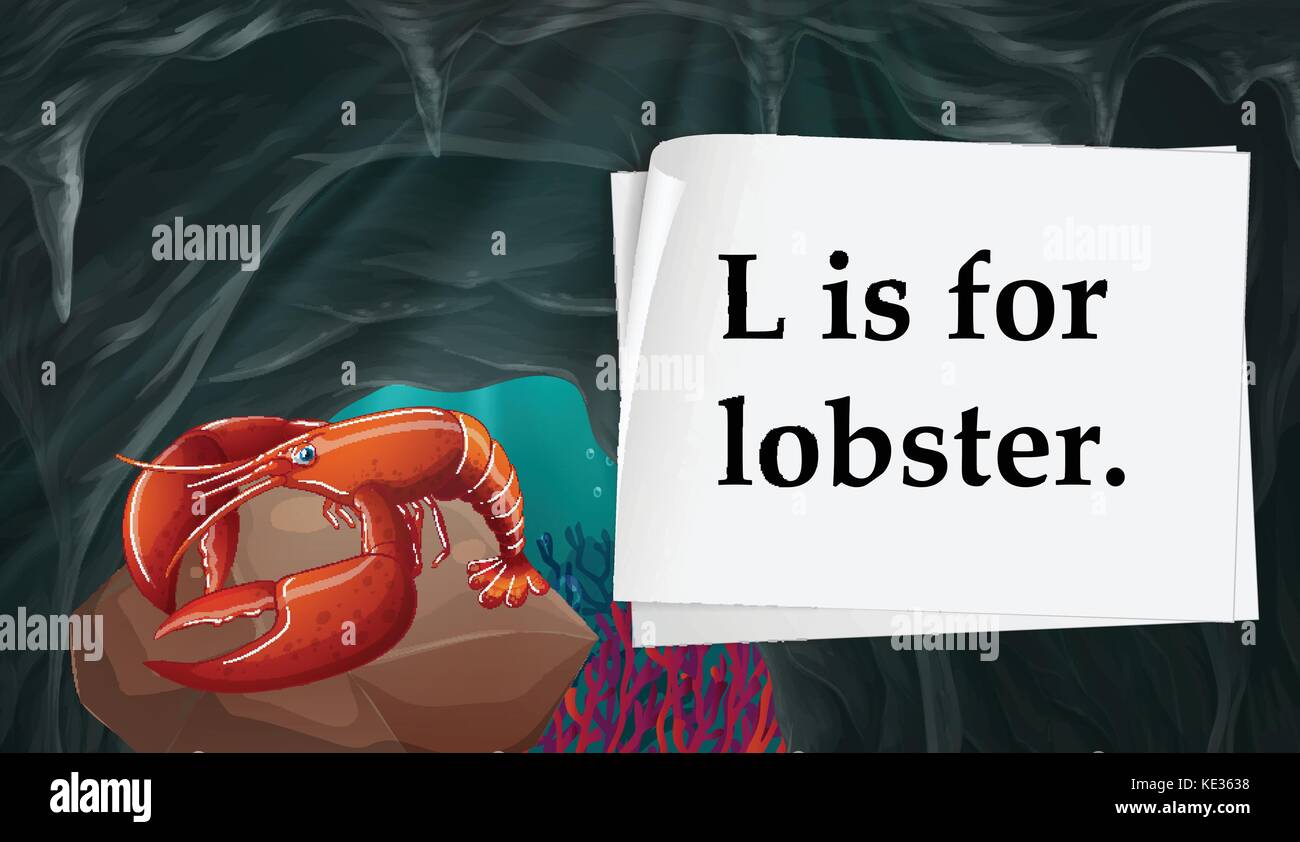 Alphabet L is for lobster illustration Stock Vector Image & Art - Alamy
