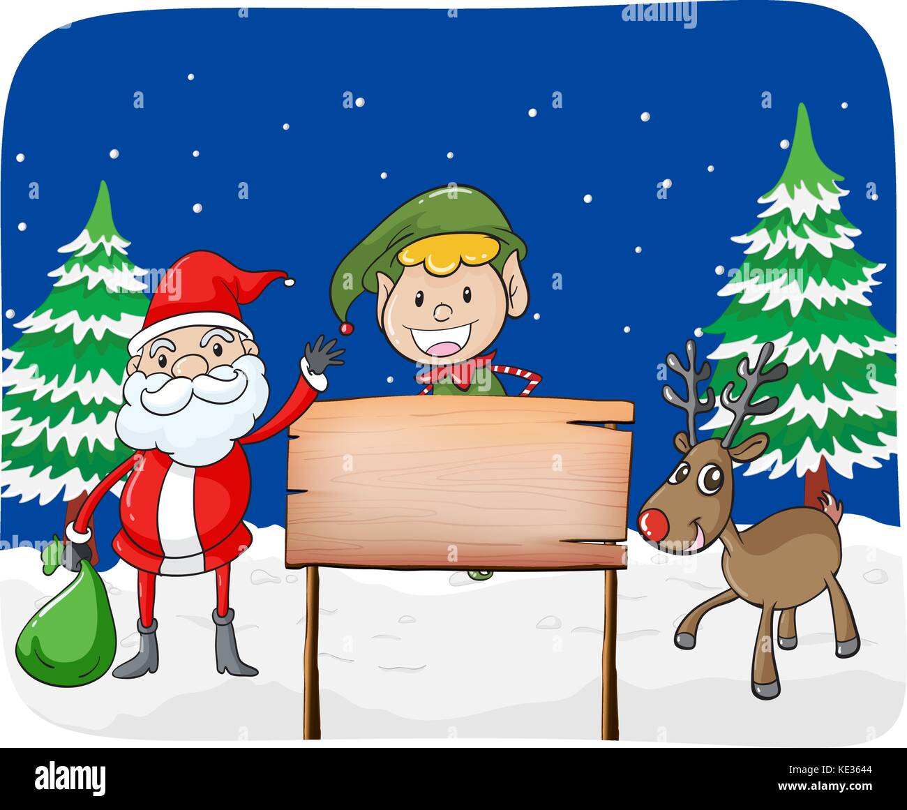 Empty sign with christmas background Stock Vector Image & Art - Alamy