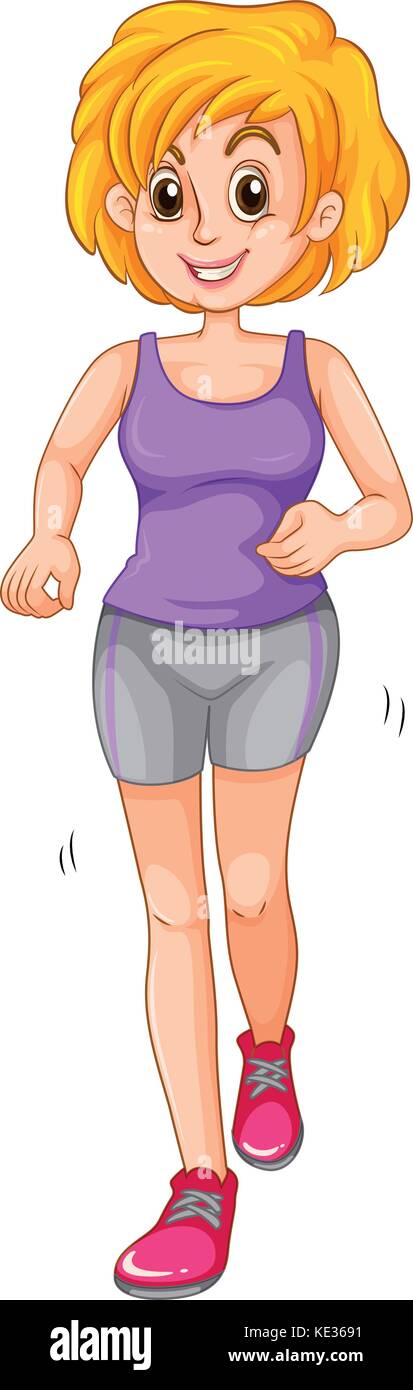 Woman happy alone Stock Vector Images - Alamy
