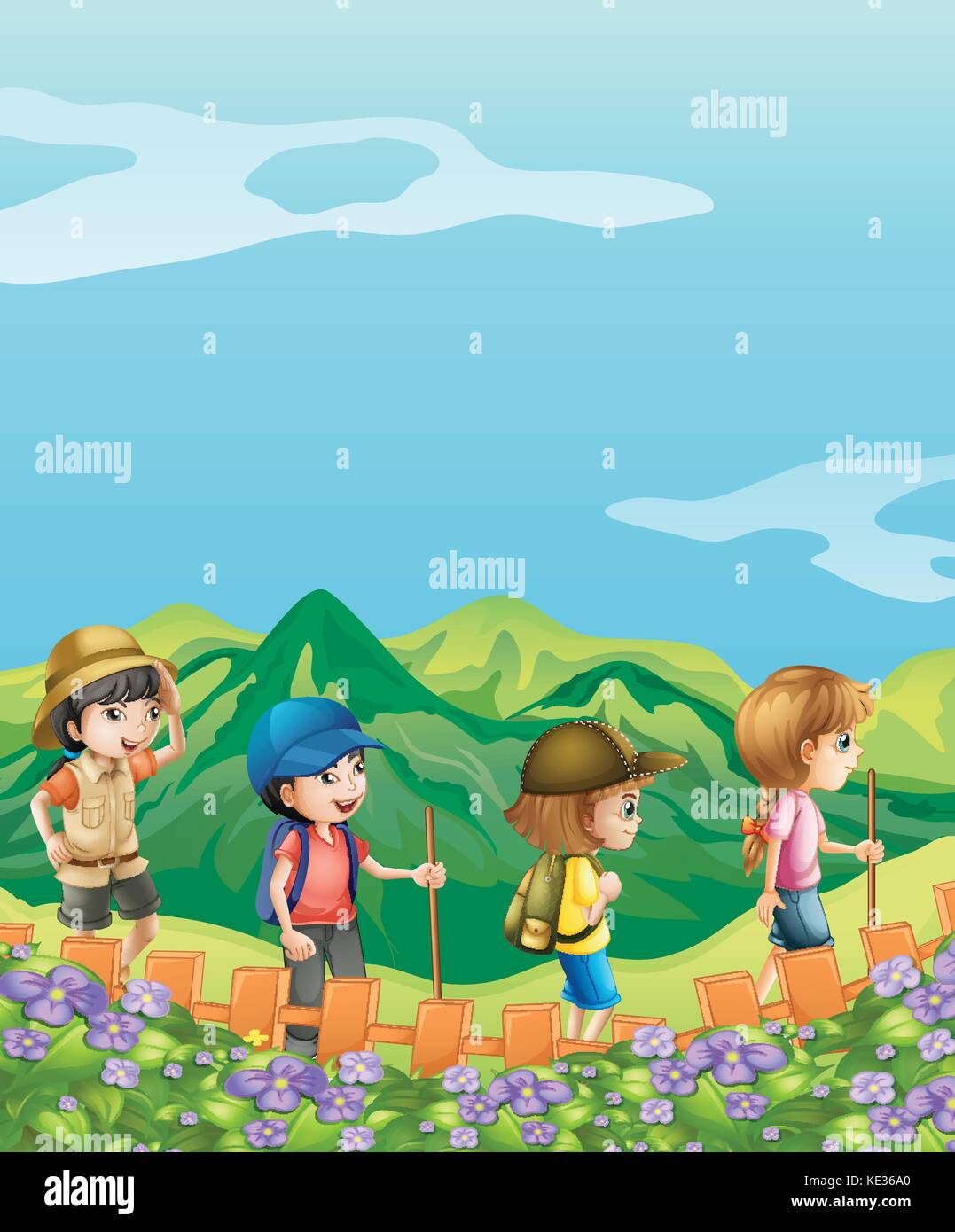Adventure park children Stock Vector Images - Alamy