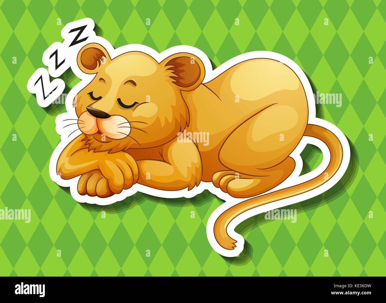 Sleeping lion drawing hi-res stock photography and images - Alamy