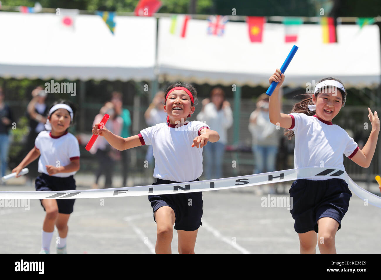 Japanese kids during school sports day Stock Photo - Alamy