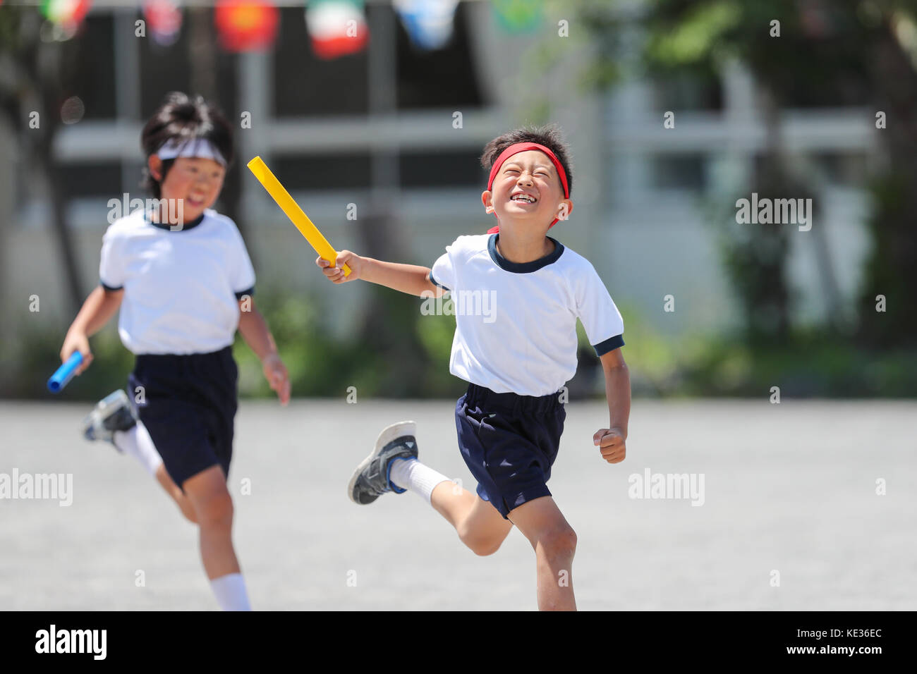 Japanese kids during school sports day Stock Photo - Alamy
