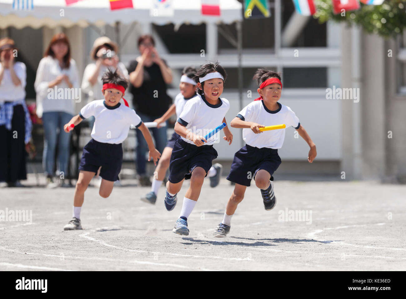 Japanese kids during school sports day Stock Photo - Alamy