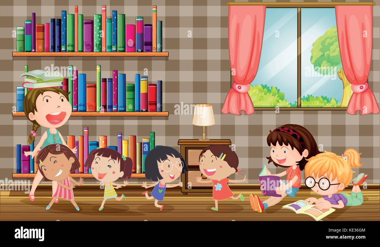 Picture reading room Stock Vector Images - Alamy