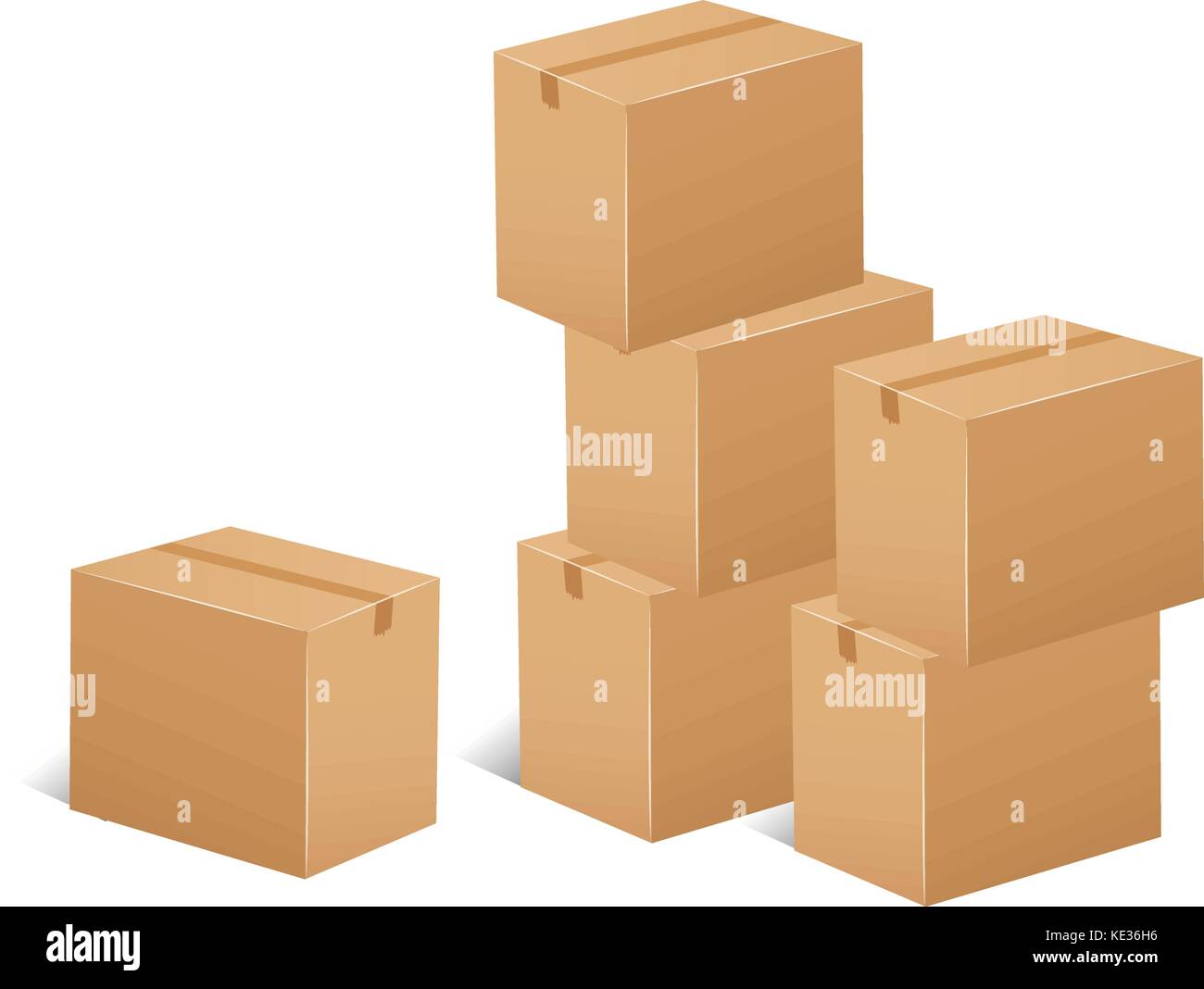 Stack of cardboard boxes illustration Stock Vector Image & Art - Alamy