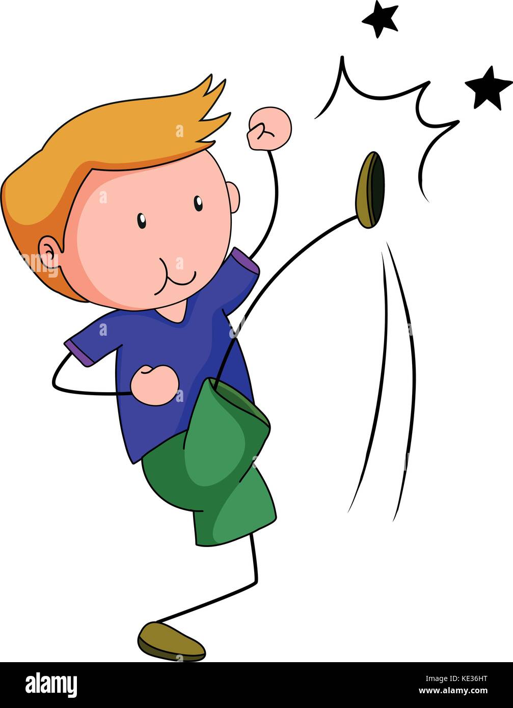 Cartoon Kid Punching