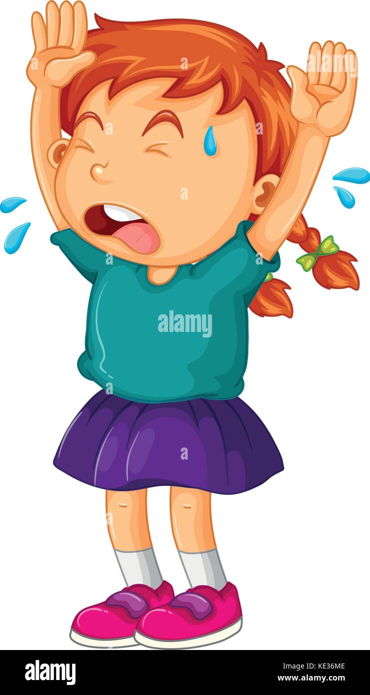 Kid crying arms up Stock Vector Images - Alamy