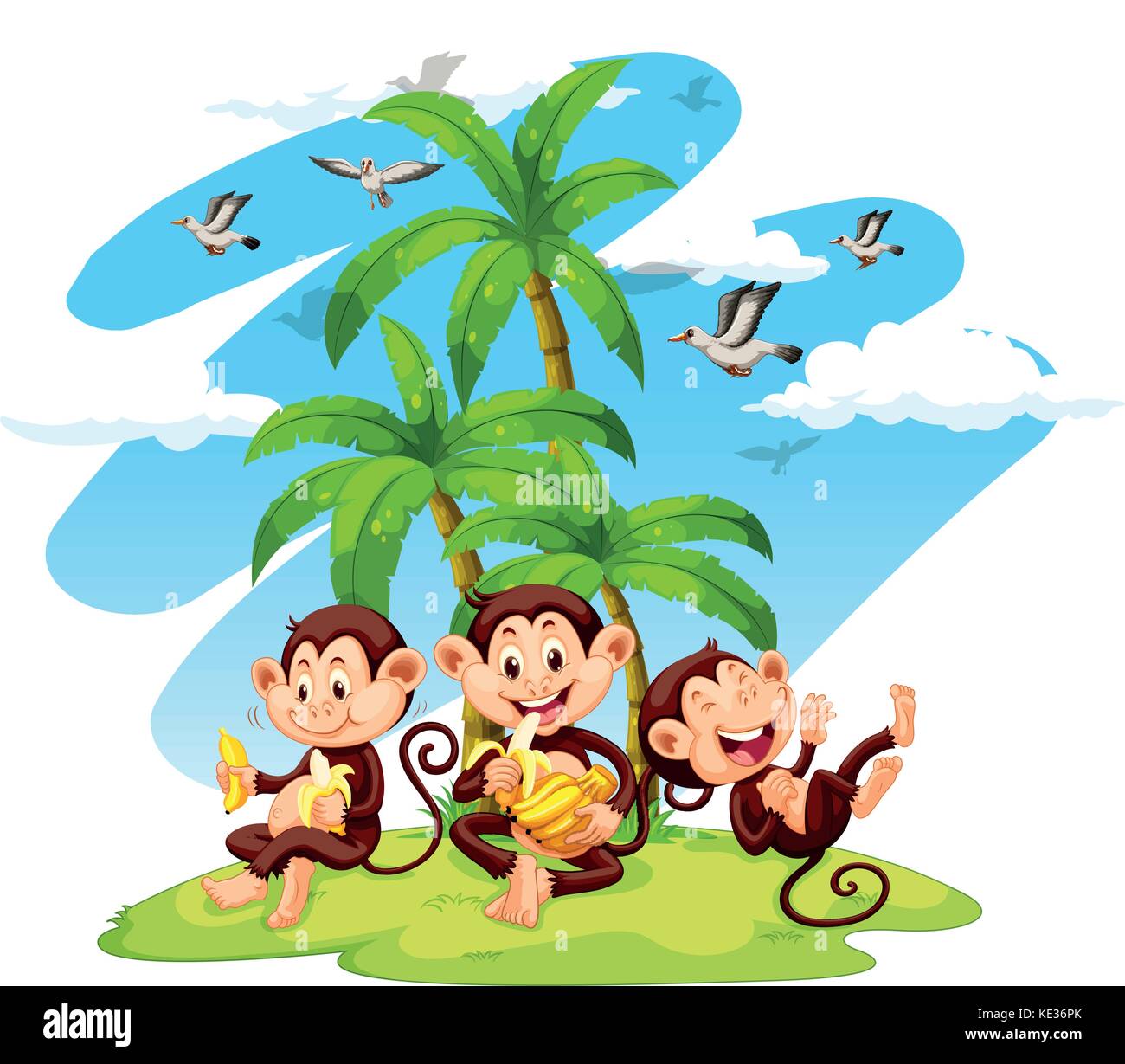 3 Monkeys Clipart