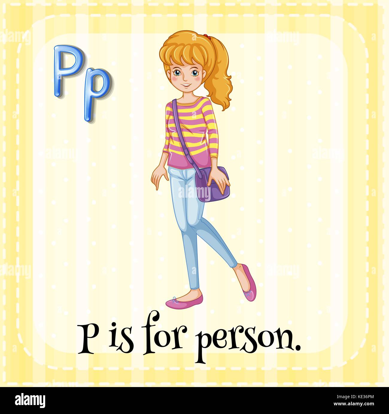 Alphabet P is for person illustration Stock Vector Image & Art - Alamy