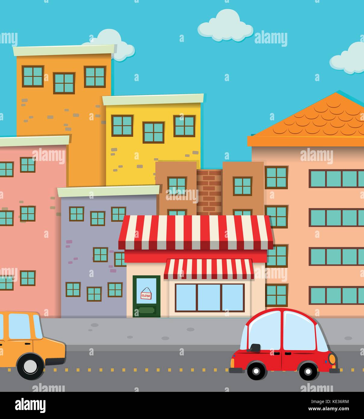 Cars in the park Stock Vector Images - Alamy