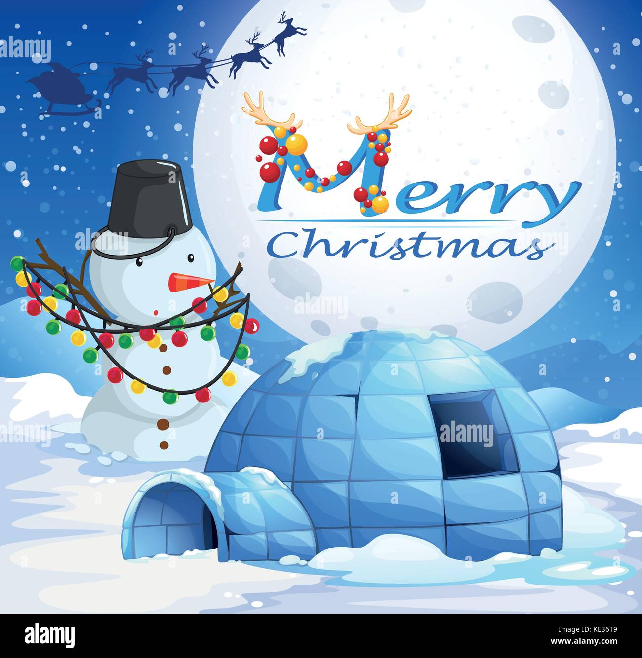 Igloo theme image picture illustration Stock Vector Images - Alamy