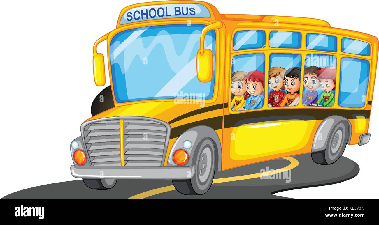 Boy bus riding Stock Vector Images - Alamy