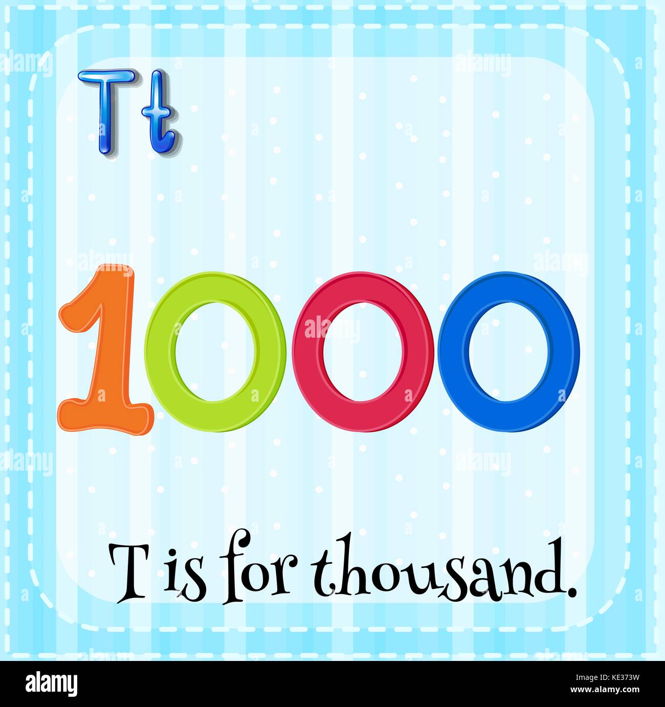 Flashcard letter T is for thousand Stock Vector Image & Art - Alamy