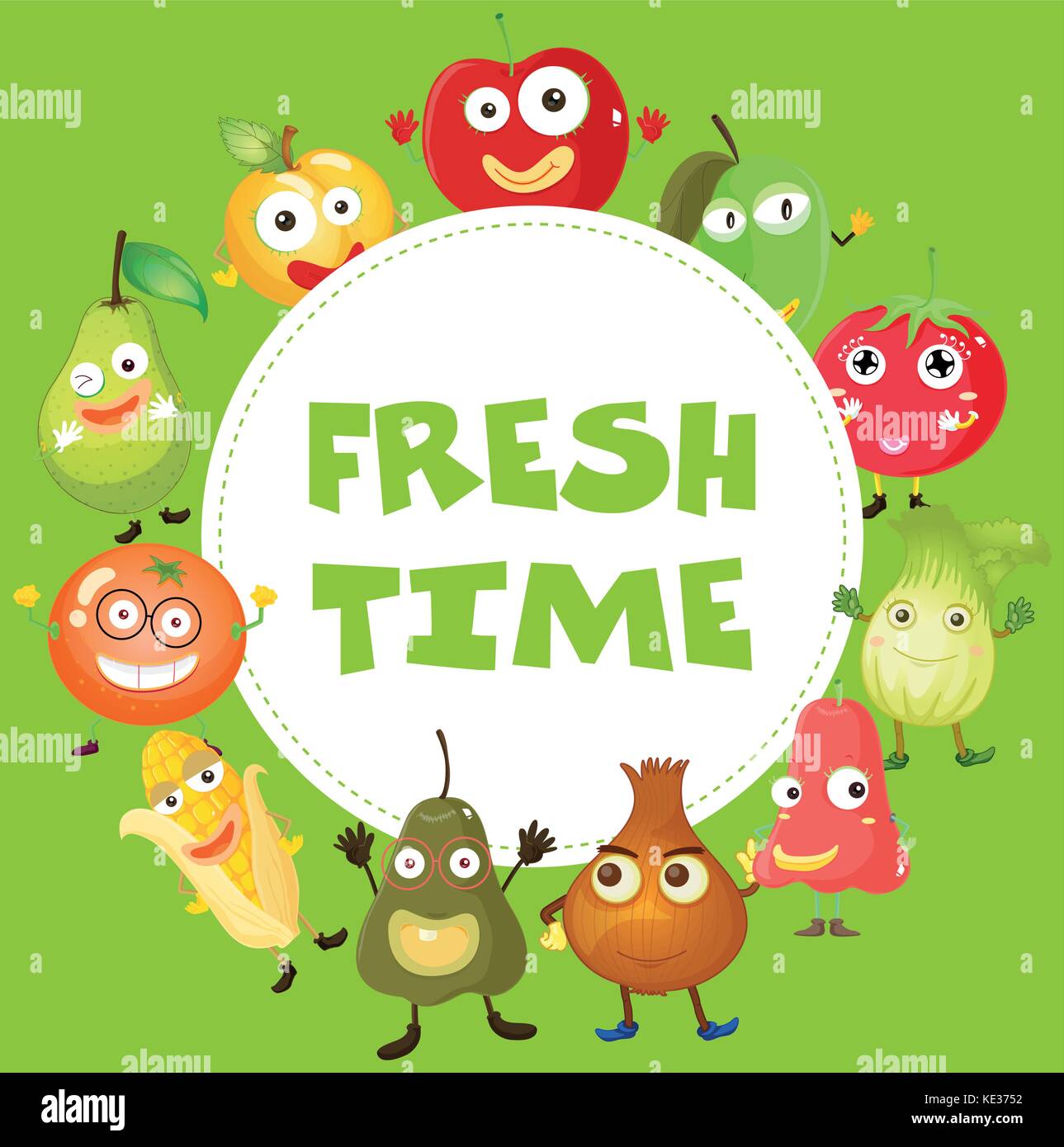 Fresh corn fruits green Stock Vector Images - Alamy