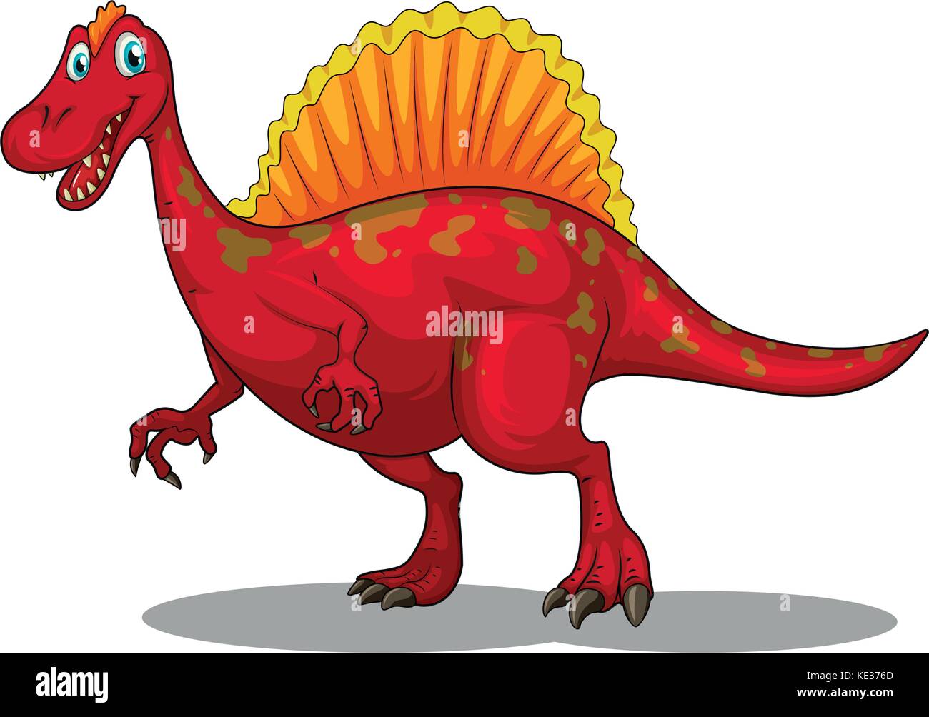 Red dinosaur with sharp claws illustration Stock Vector Image & Art - Alamy