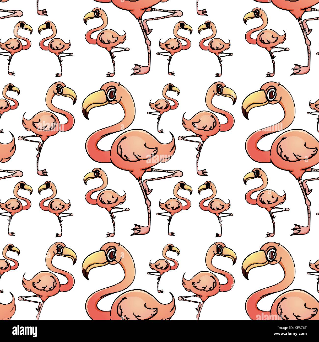 Seamless background flamingo birds Stock Vector Images - Alamy